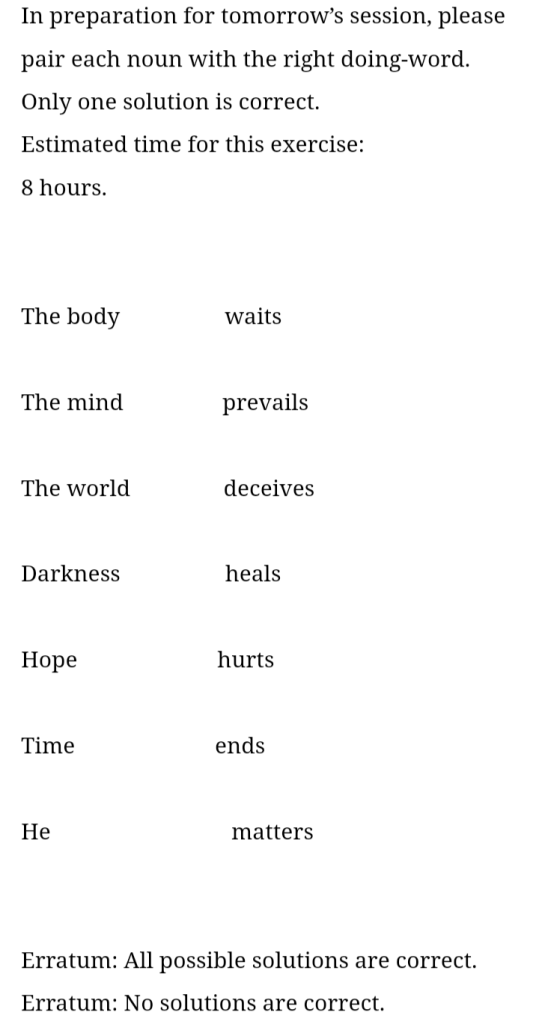 Doing-Words – voidspace