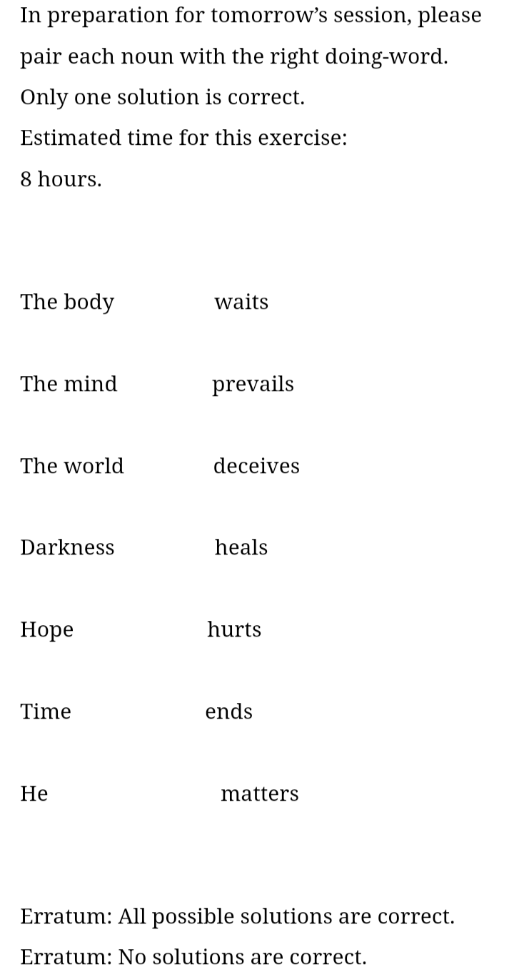 Doing-Words – voidspace